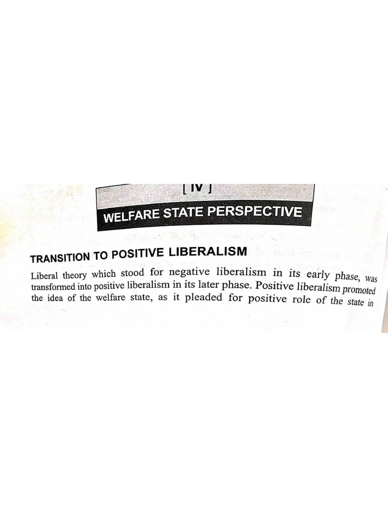Liberalism (Welfare State) 8th Nov | PDF
