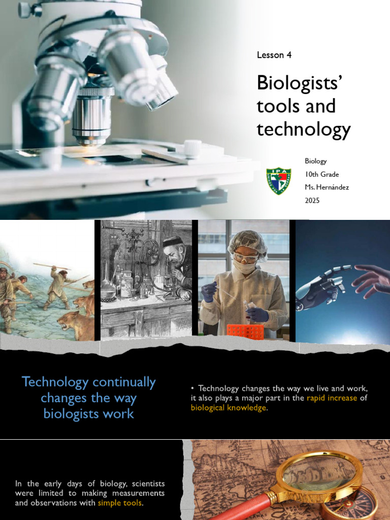 Lesson 4 Biologists Tools and Technology | PDF | Microscope | Electron ...