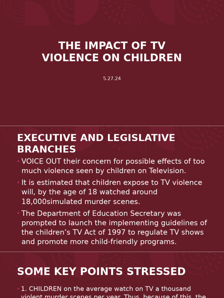 Lesson 21 The Impact of TV Violence On Children 1 | PDF | Violence ...