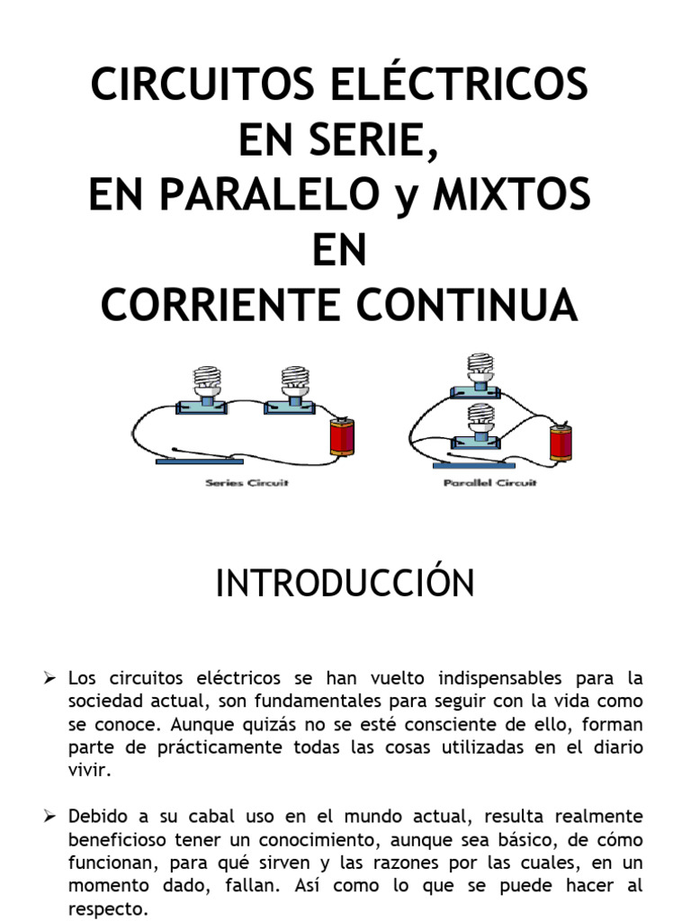 Circuitos Eléctricos: Serie, Paralelo y Mixto | PDF | voltaje ...