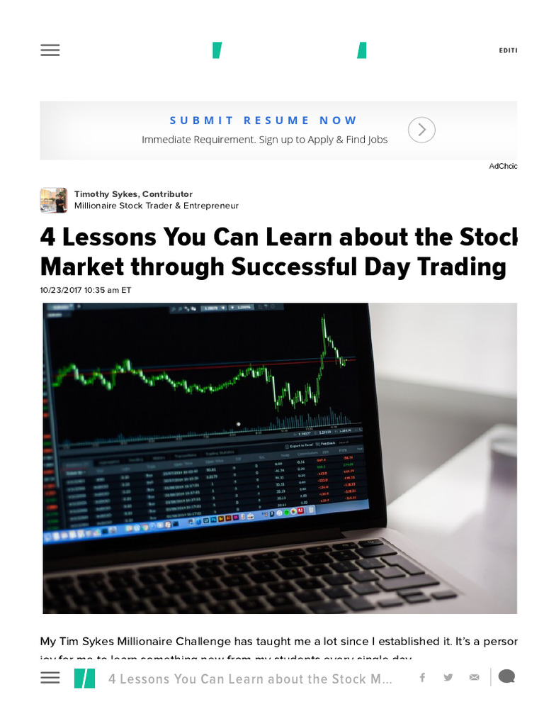 4 Lessons You Can Learn About The Stock Market Through Successful Day ...