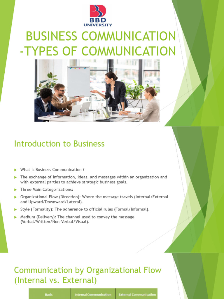 Business Communication Presentation | PDF | Communication | Nonverbal ...