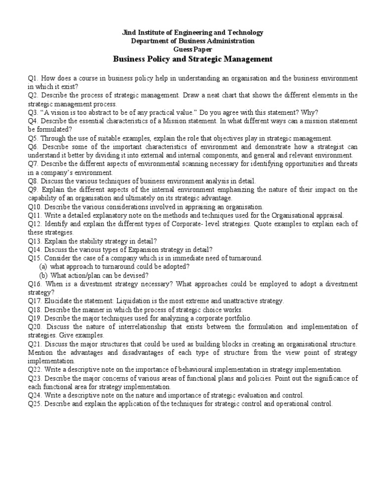 BPSM | PDF | Strategic Management | Economies