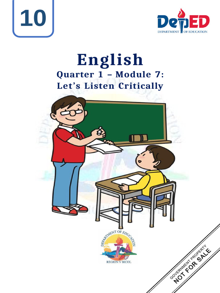 Grade 10 Listening Evaluation Module | PDF | Speed Reading | Gender ...