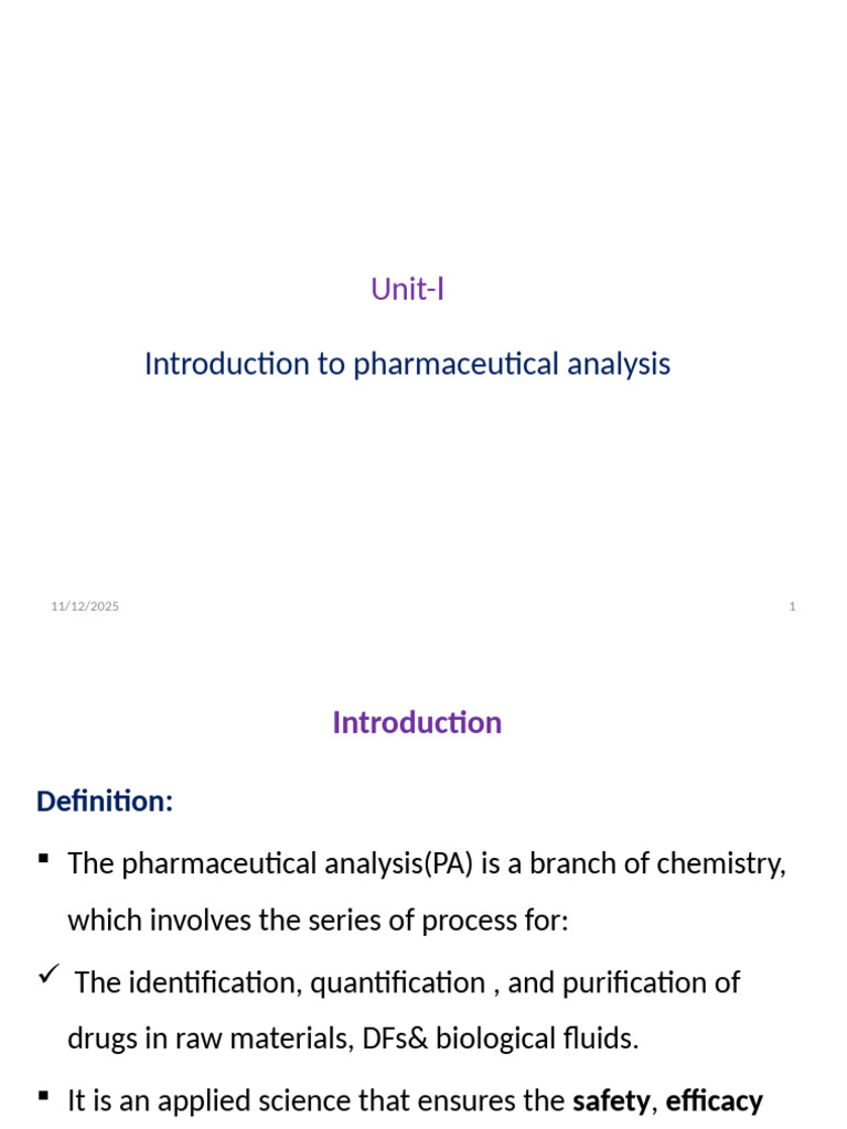 UNIT-1 &2(Int & Sample P) jdjjdjdikekejdjkske | PDF | Mole (Unit) | Analytical Chemistry