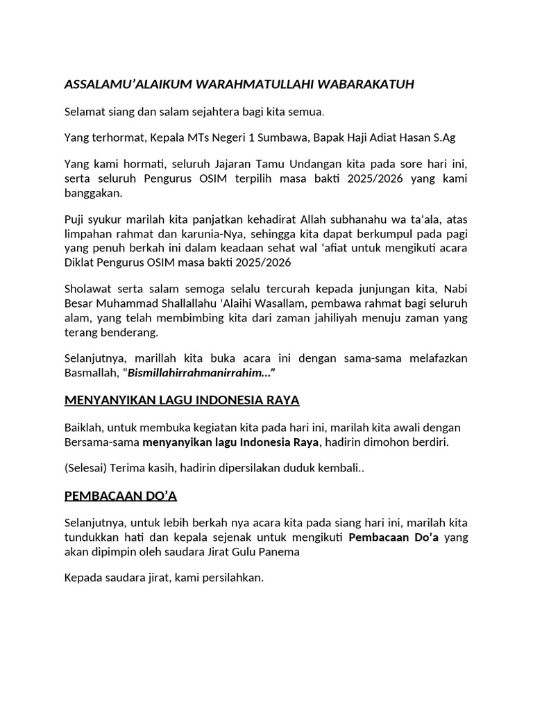 Teks Mc Maulid Nabi | PDF