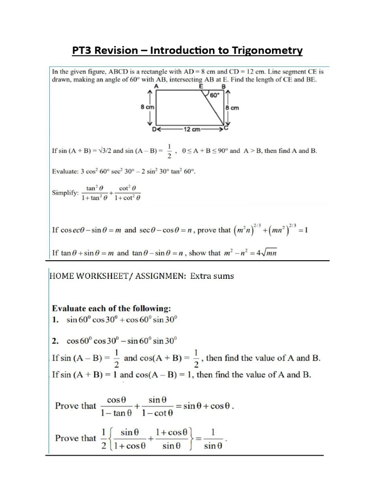 CH 8 Introduction To Trigonometry | PDF