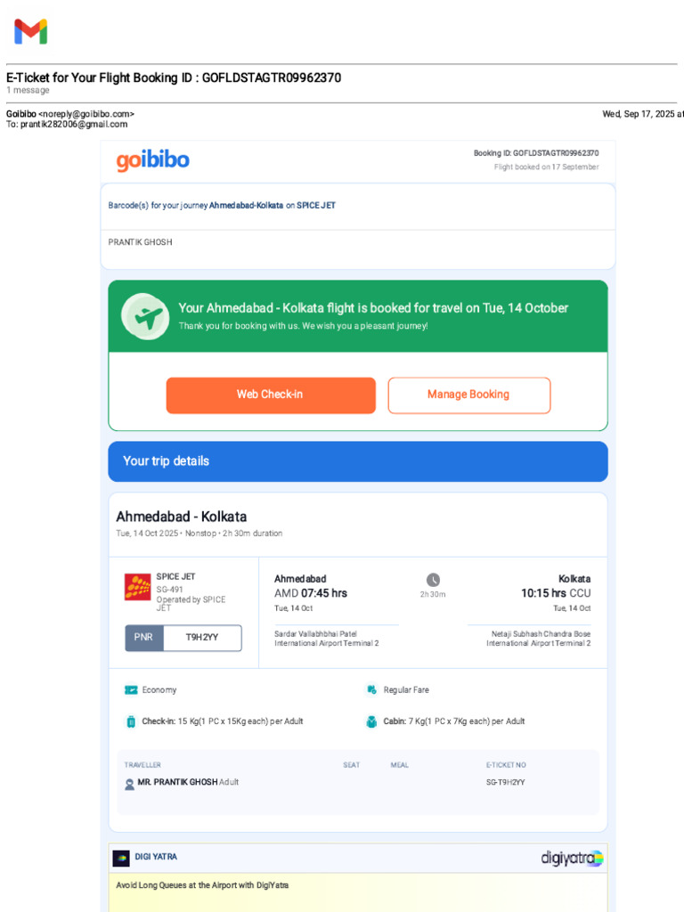 Gmail - E-Ticket For Your Flight Booking ID - GOFLDSTAGTR09962370 | PDF