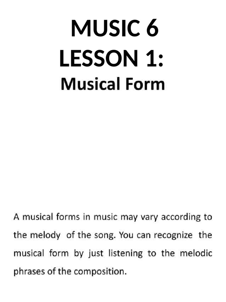 MUsical Form 6 | PDF