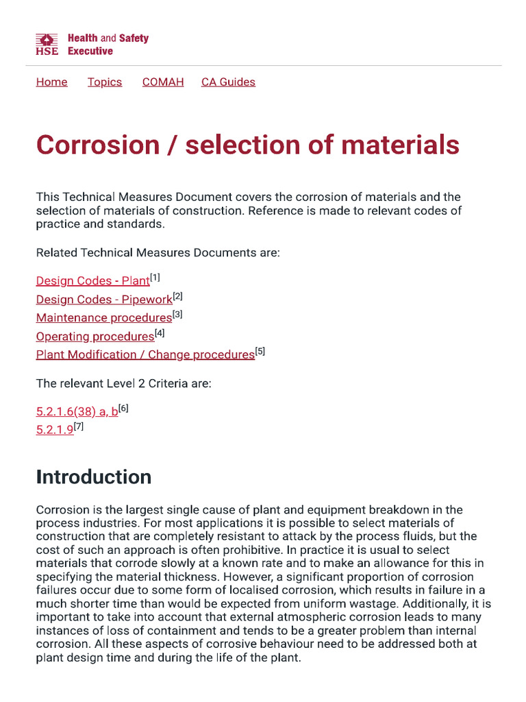 Guidance On Corrosion and Protective Measures | PDF