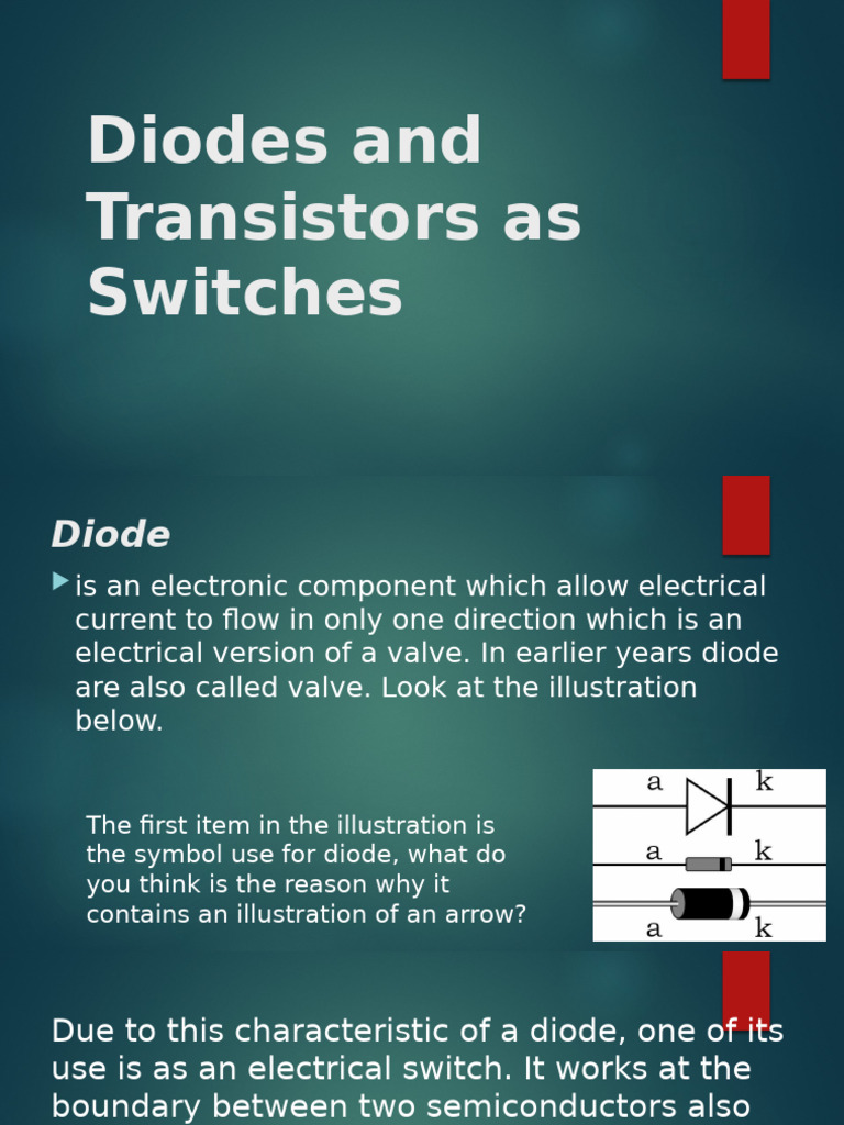 Diodes and Transistors as Switches | PDF | Bipolar Junction Transistor ...