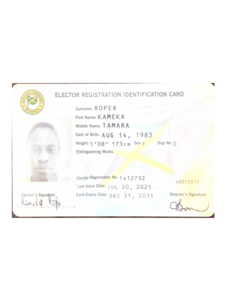 Elector Registration Identification Card | PDF