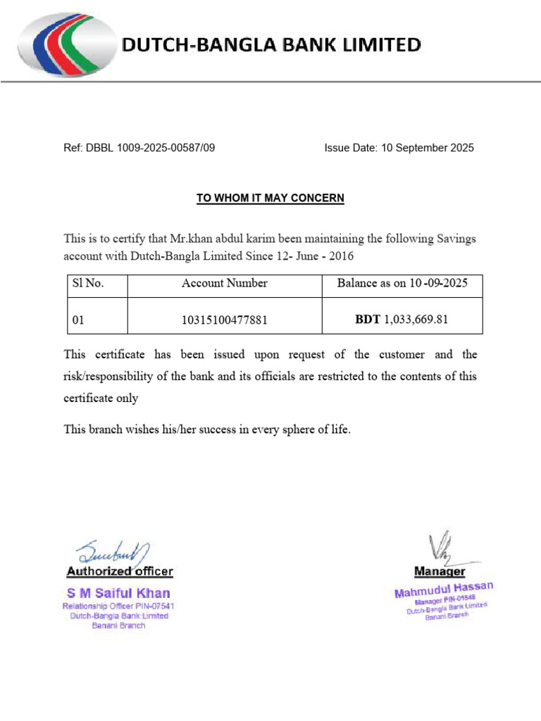 Savings Account Statement for Mr. Khan | PDF | Banks | Cash