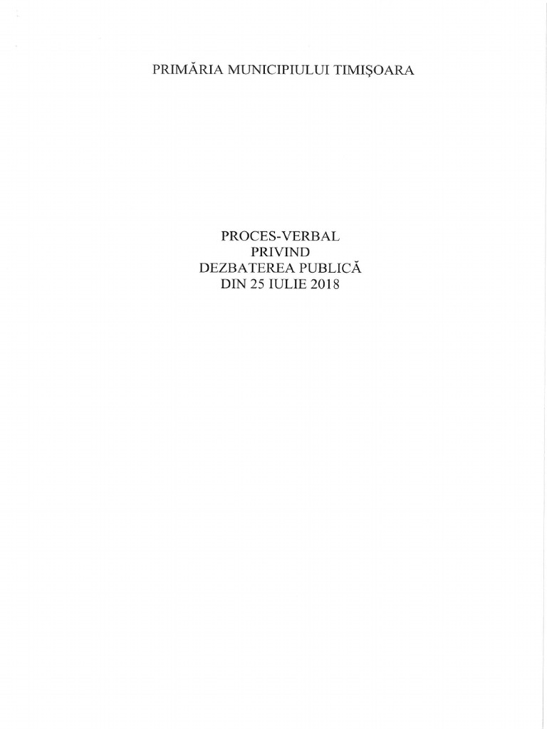PV Dezb Publ 25-07-2018 PUZ Piata Bisericii | PDF