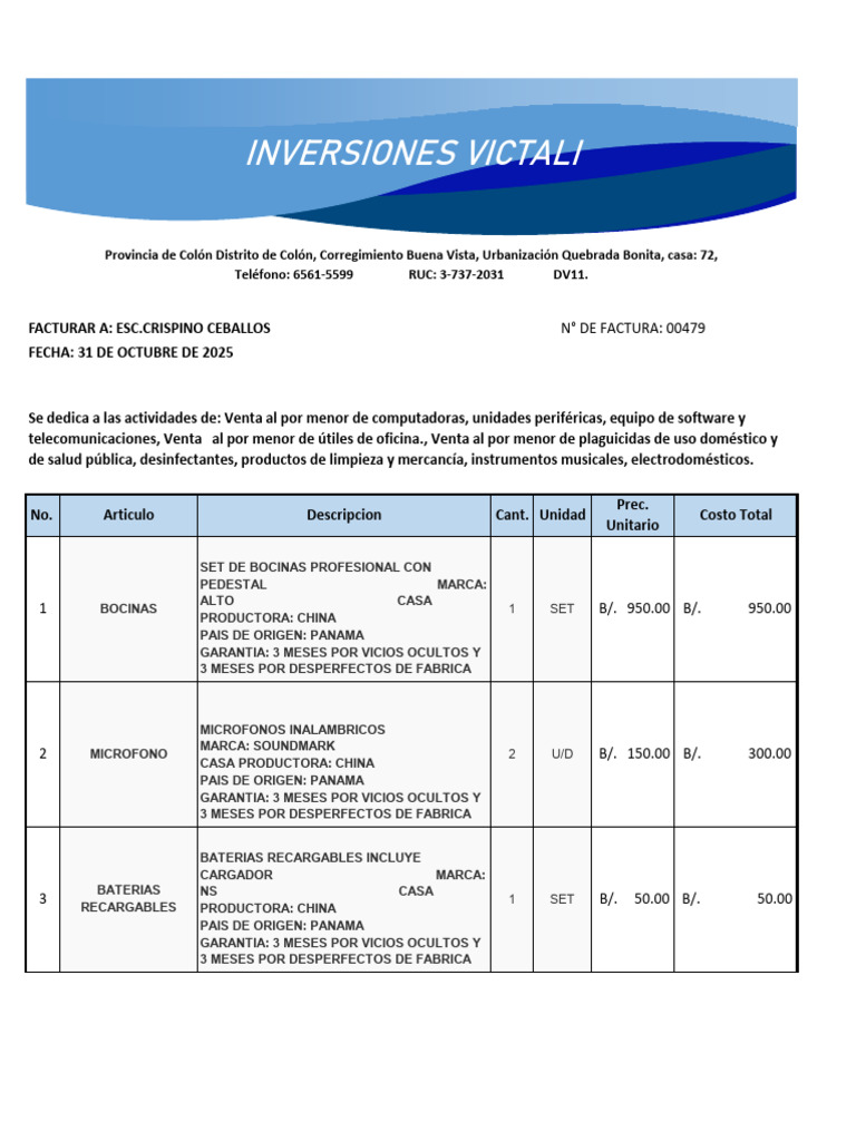 Cotizacion - Esc Crispino Cb-Insumos Patrios Varios Nov 2025 ...