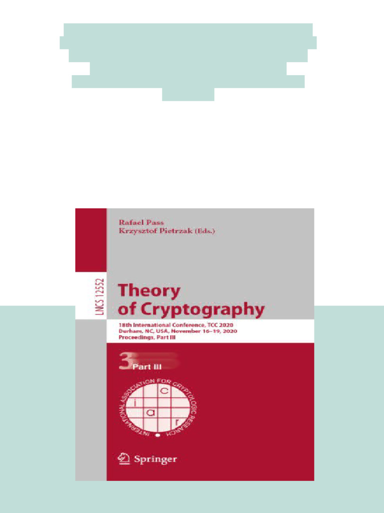 (Ebook) Theory of Cryptography: 18th International Conference, TCC 2020, Durham, NC, USA ...