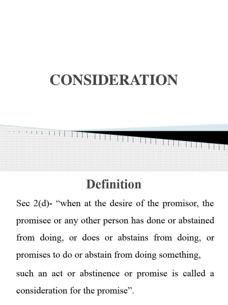 Understanding Consideration in Contracts | PDF | Consideration | Legal ...