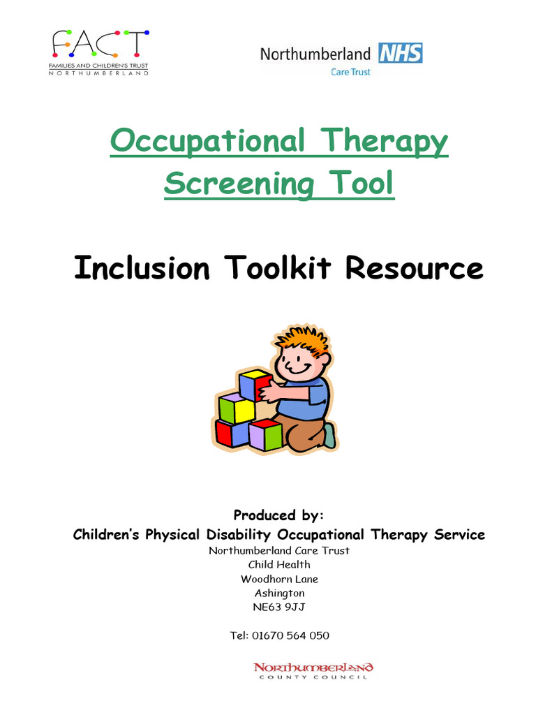 Occupational Therapy Screening Tool Guide | PDF | Senses