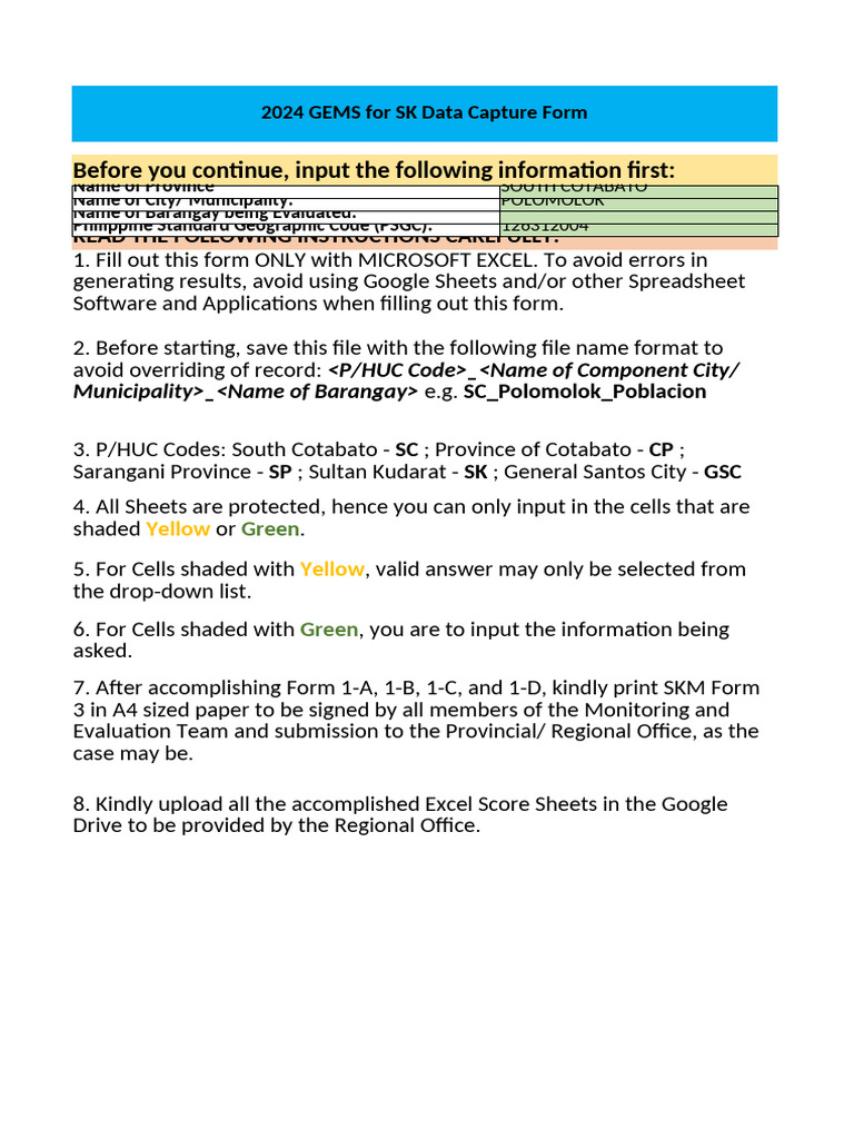 2024 SK Data Capture Form Guide | PDF | Microsoft Excel | Incremental ...