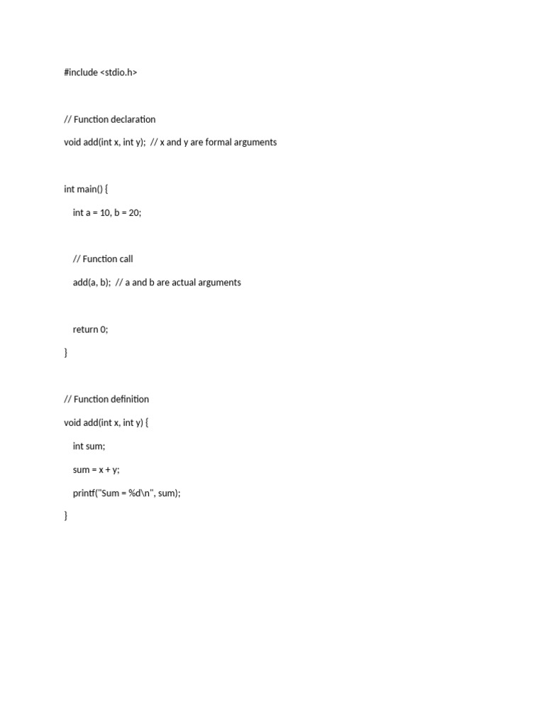 Actual and Formal Arguments | PDF