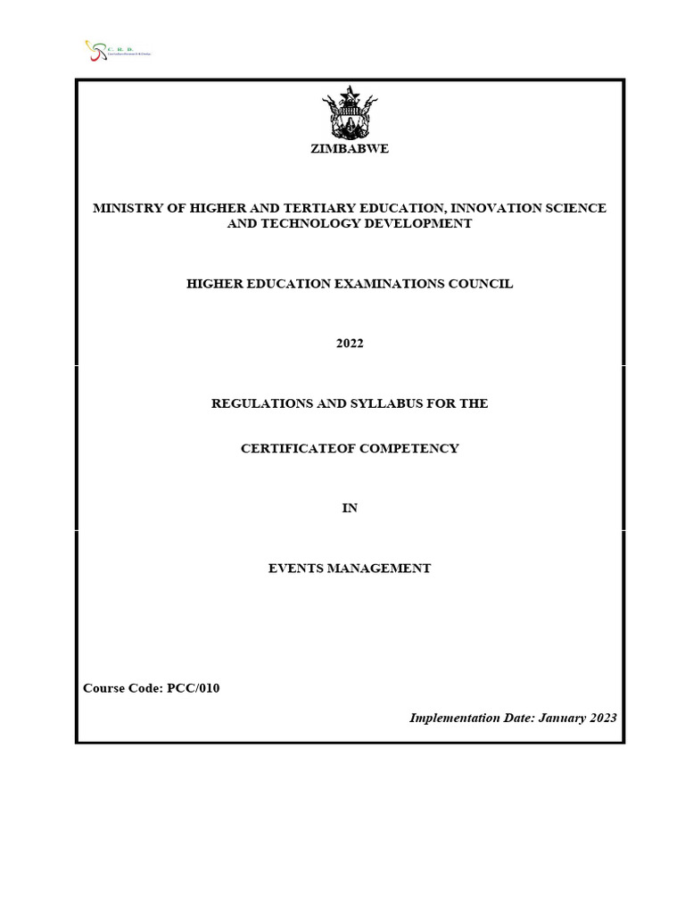 Events Management Competency Certificate | PDF | Procurement | Target ...