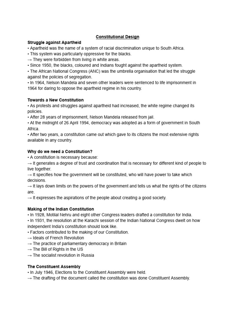 Constitutional Design | PDF | Apartheid | Government