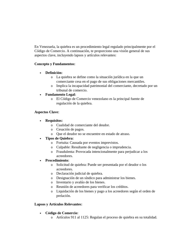 Lapso de Quiebra y Atrazo | PDF | Bancarrota | Liquidación
