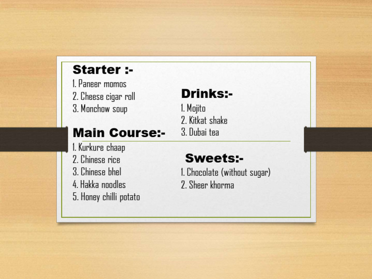 Menu | PDF