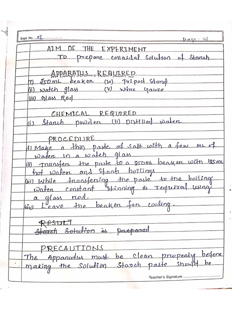 Chemistry Practical of Experiment - 1,2,3 & 4. | PDF