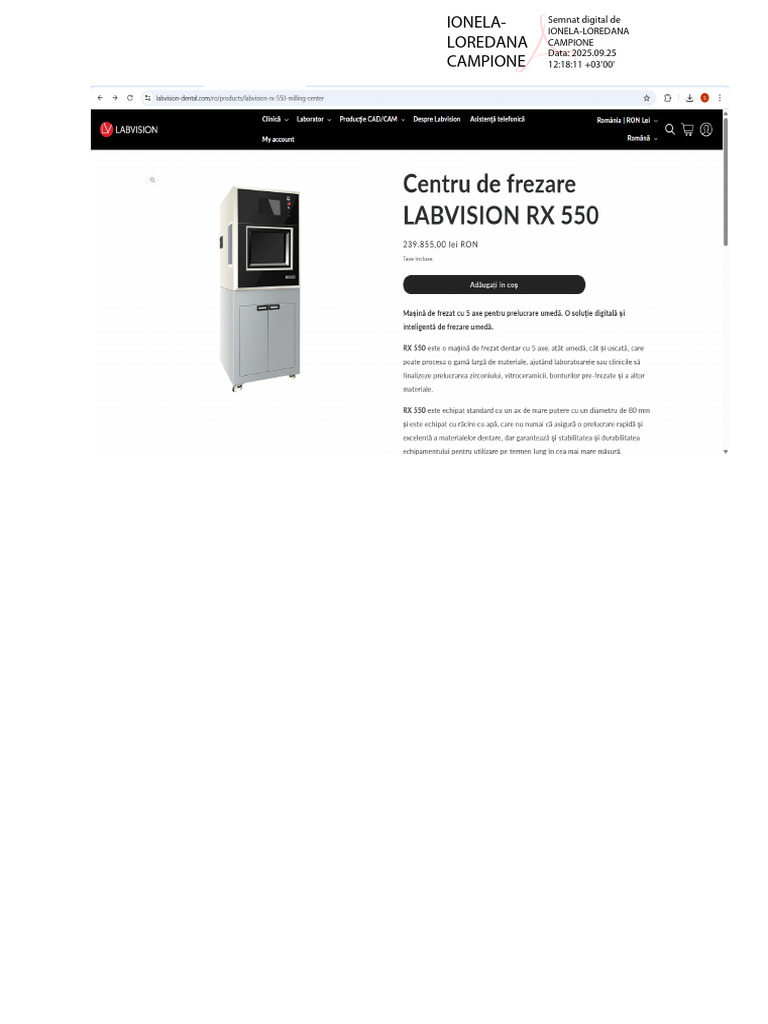 Oferta 1_LABVISION -Masina de Freazat 5 Axe | PDF