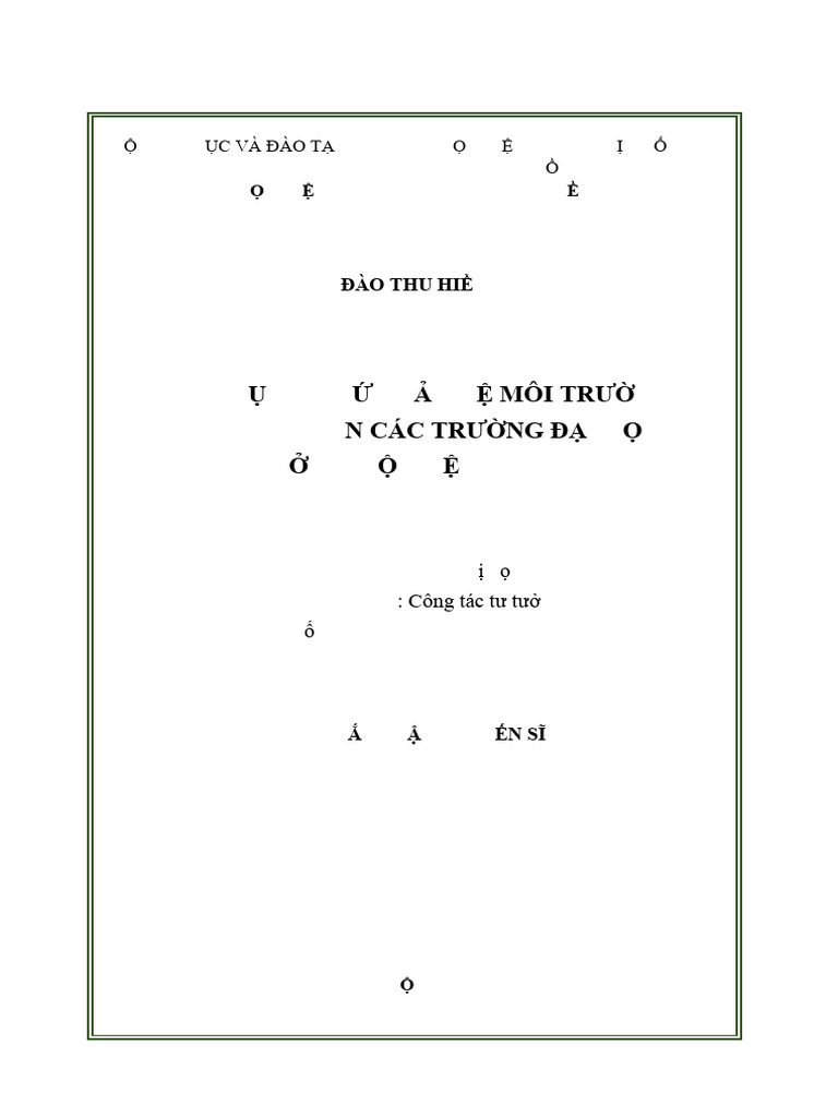 GD ý Thức BVMT Cho SV Hiện Nay | PDF