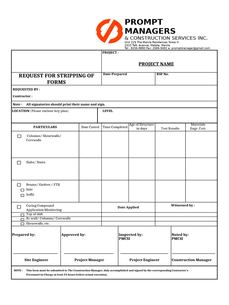 F52 Request of Stripping Forms (1) | PDF