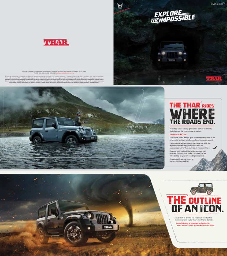 Thar Brochure 2025 NEW | PDF | Manual Transmission | Four Wheel Drive