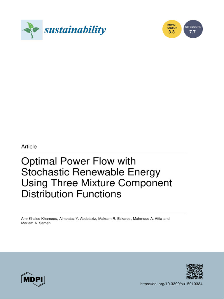 2023 Optimal Power Flow With Stochastic Renewable Energy Using Three Mixture Component ...
