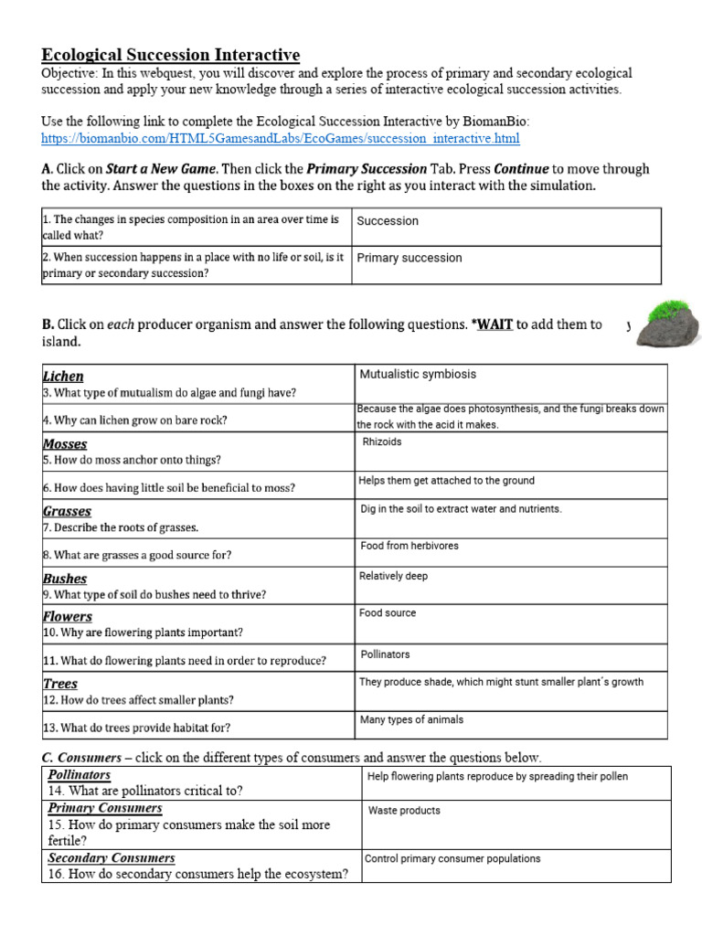 Interactive Guide to Ecological Succession | PDF | Herbivore | Ecosystem