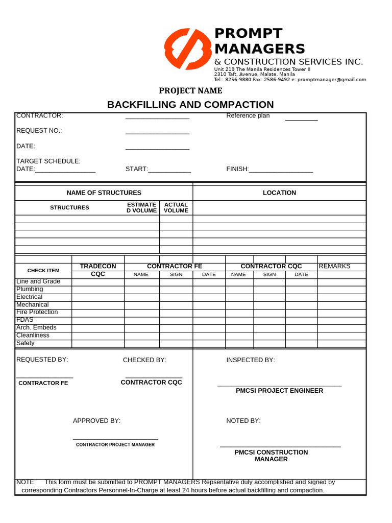 F53 Concrete Backfilling Request Form | PDF