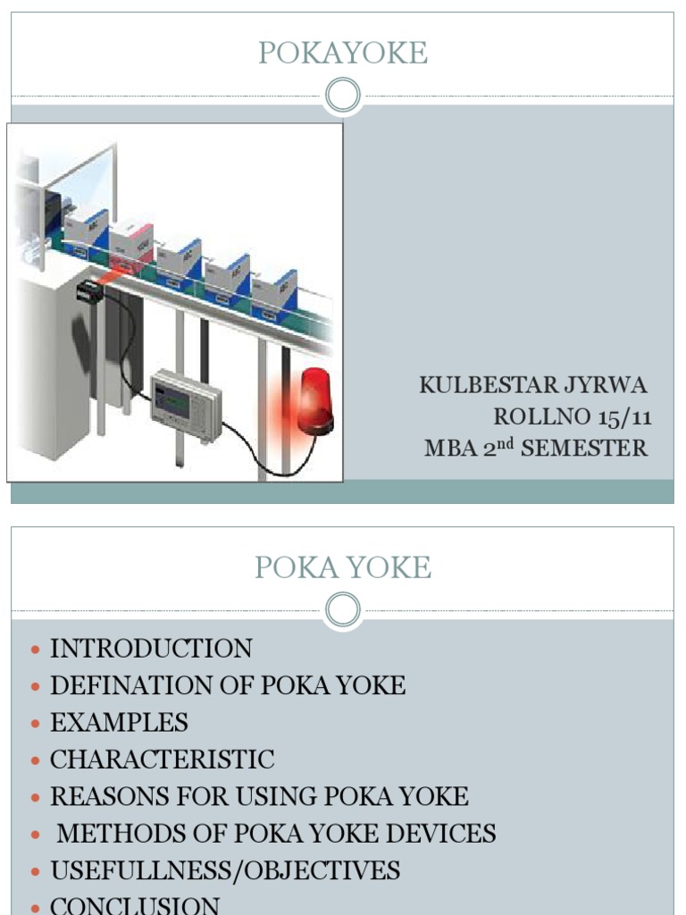 POKA-YOKE.pptx | Systems Theory | Industries
