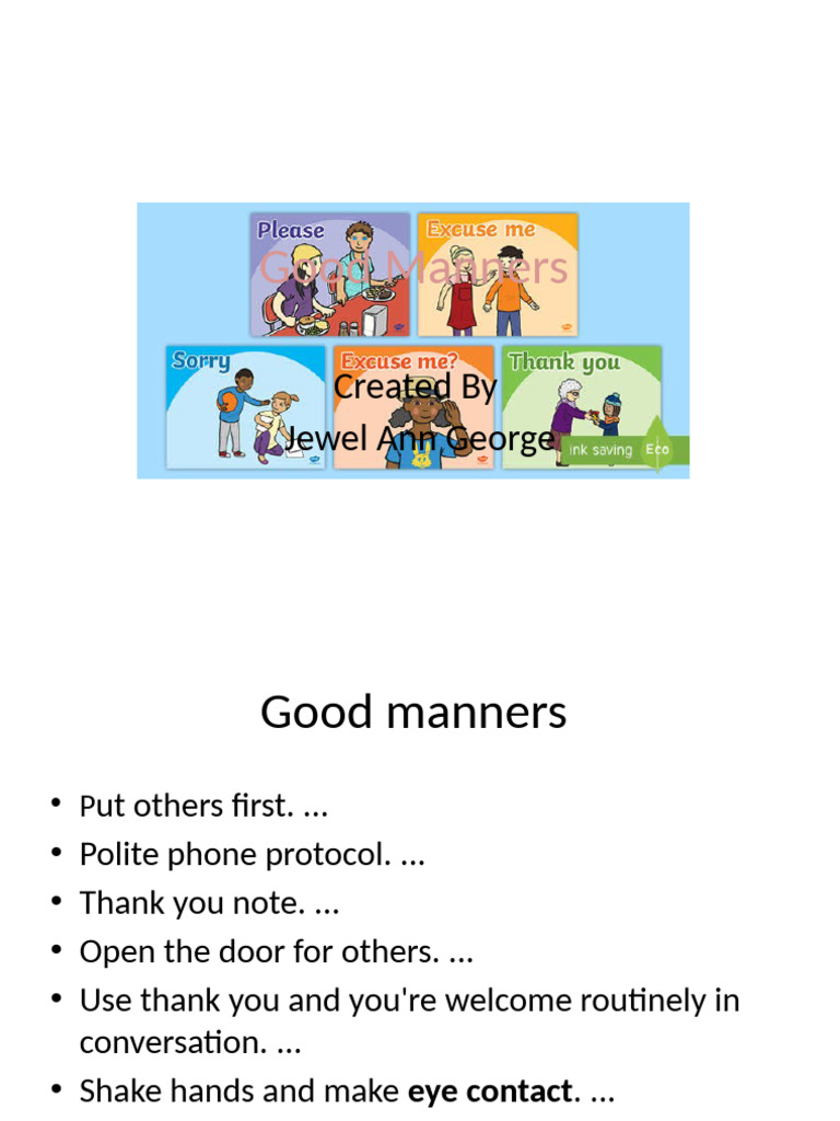 Good Manners | PDF