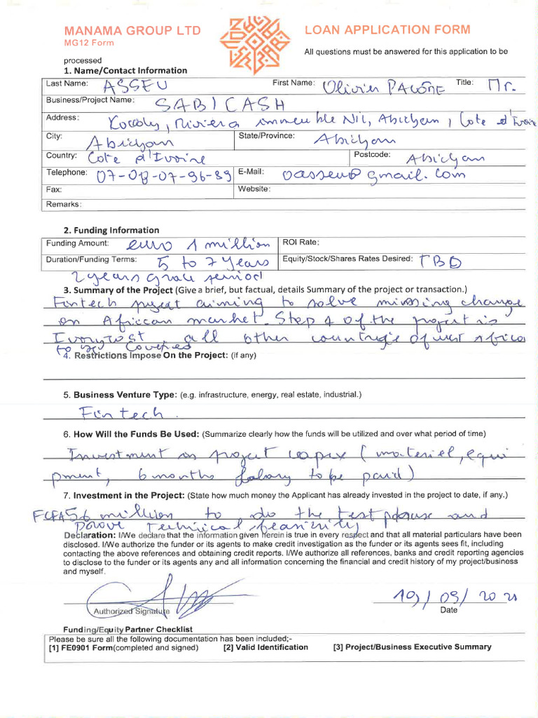 Loan Equity Form | PDF