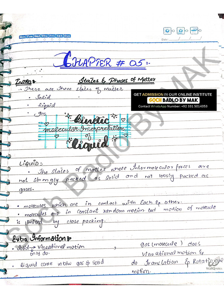 Ch 05 States Phases of Matter | PDF