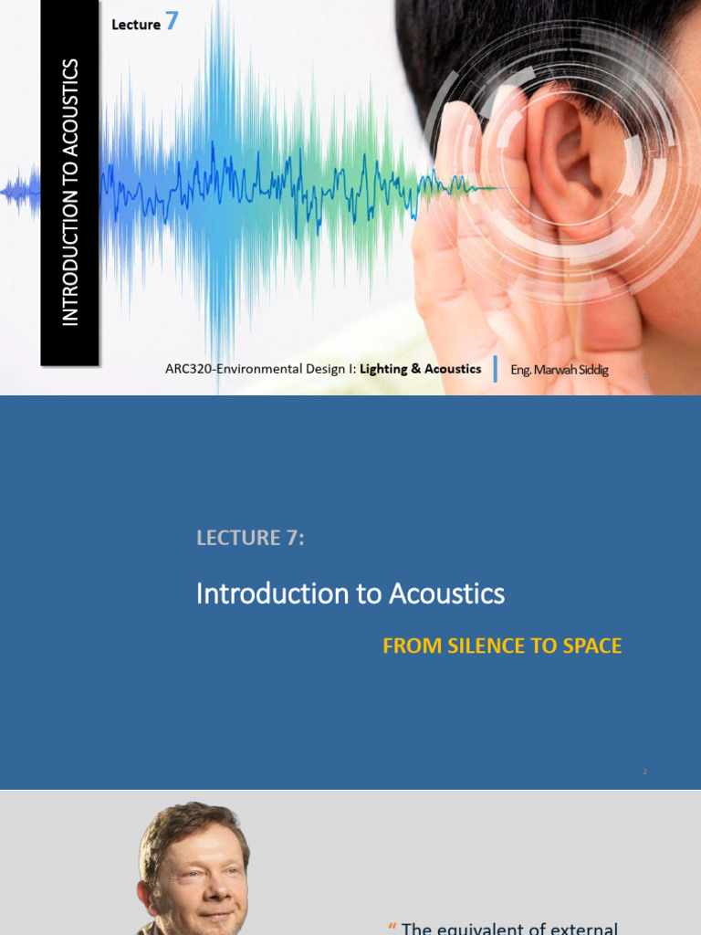 Lecture 7 - Introduction To Acoustics | PDF | Sound | Waves