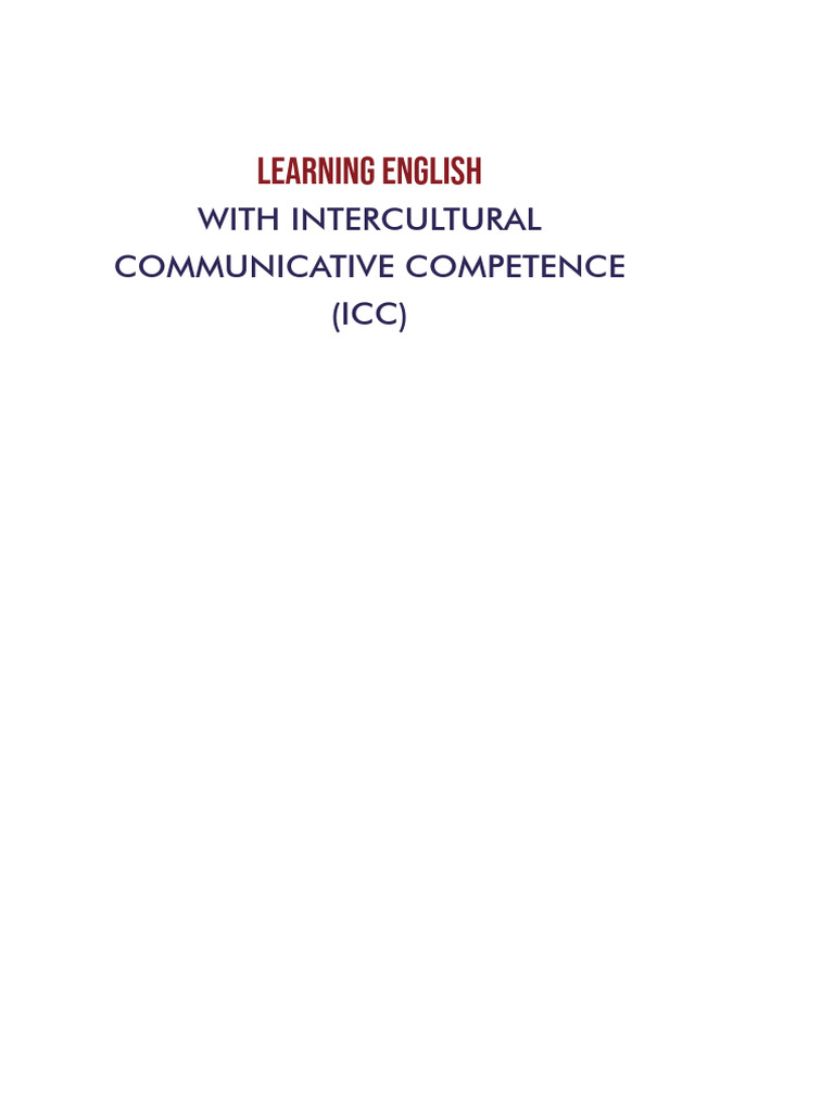 Icc Book | PDF | Cross Cultural Communication | Communication