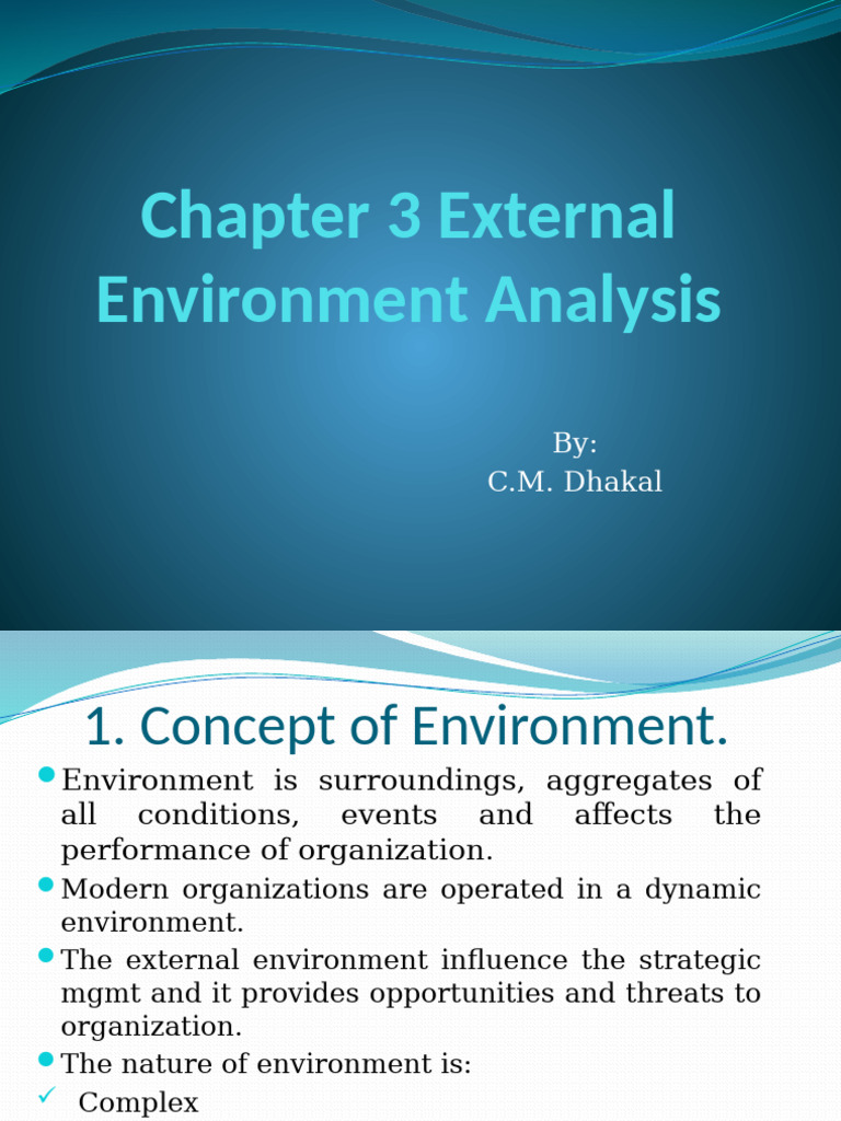 Chapter 3 External Environmental Analysis | PDF | Ecology | Economies