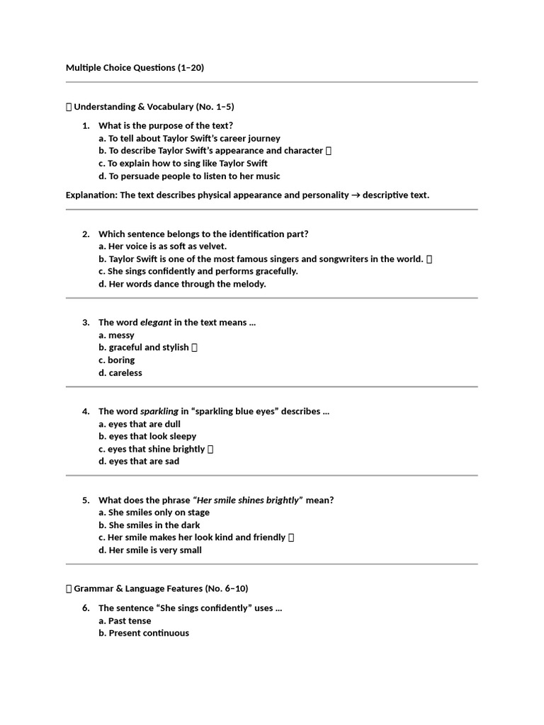 Multiple Choice Questions | PDF | Metaphor | Linguistics