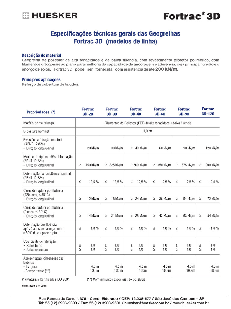 Especificacao Fortrac 3D | PDF