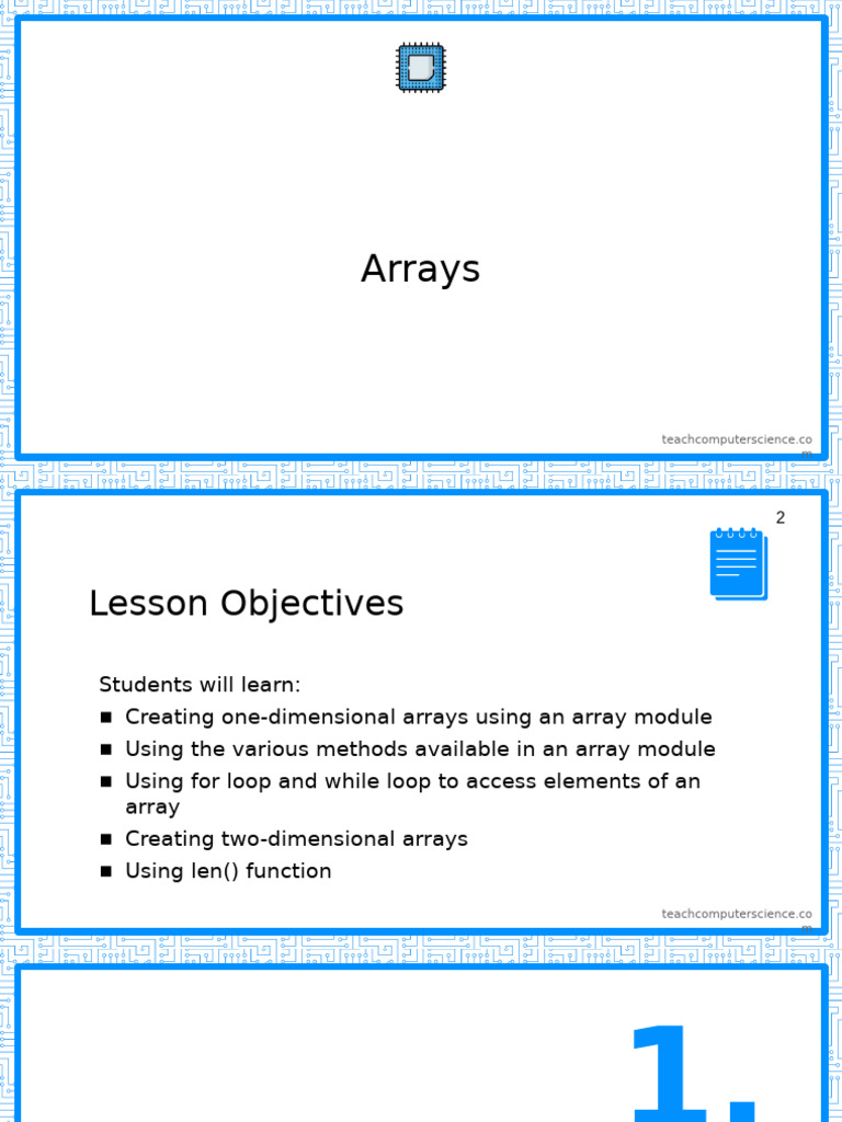 Python Arrays: Creation & Usage Guide | PDF | Data Type | Control Flow