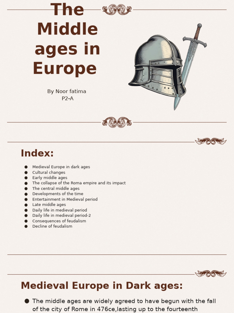 Overview of Medieval Europe History | PDF | Middle Ages | Roman Empire