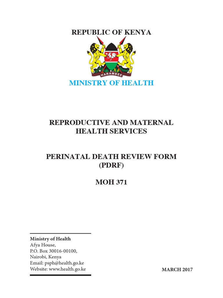 MOH 371 Perinatal Death Review Form | PDF | Childbirth | Prenatal ...