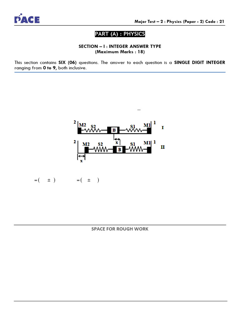 MT 2 Adv Paper 2 2022 | PDF | Force | Gases