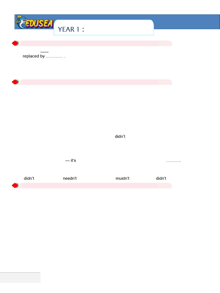 Year 1: Test Units 1-2 | PDF
